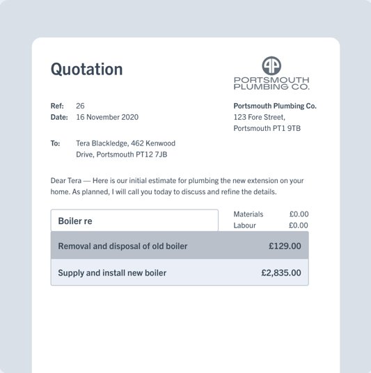 Plumbing Quote Template Free