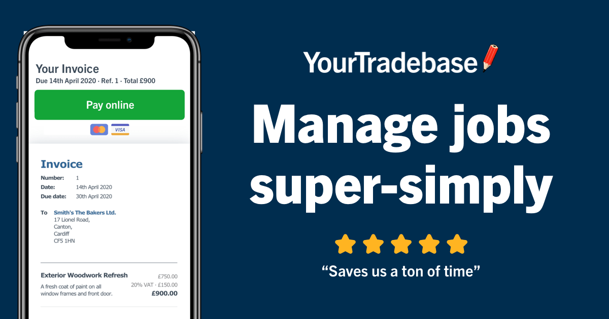 Simple job costing software, by YourTradebase